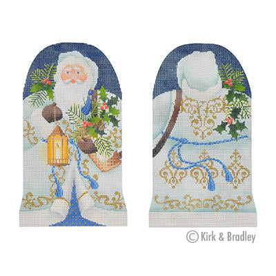 KB 1339 - Two-Sided Woodland Father Christmas – Bradley Needlepoint Company