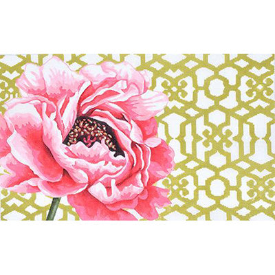 KB 38018 - Peony / Trellis (18 mesh) – Bradley Needlepoint Company